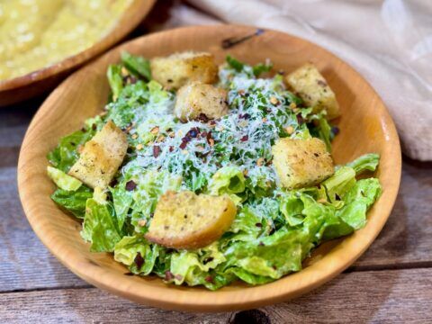 Classic Caesar Salad with Homemade Caesar Dressing | Life At The Table